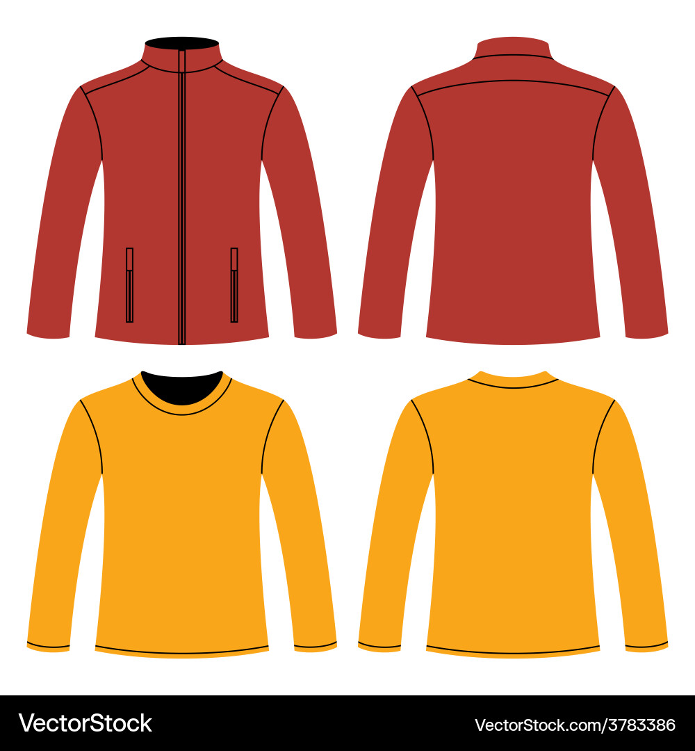 Jacket and long-sleeved t-shirt Royalty Free Vector Image