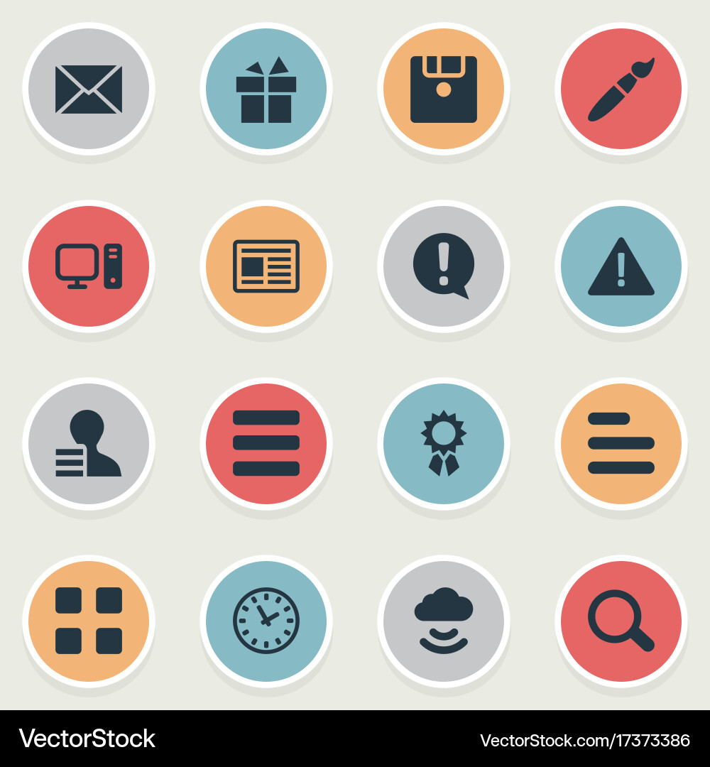 Set of simple ui icons Royalty Free Vector Image