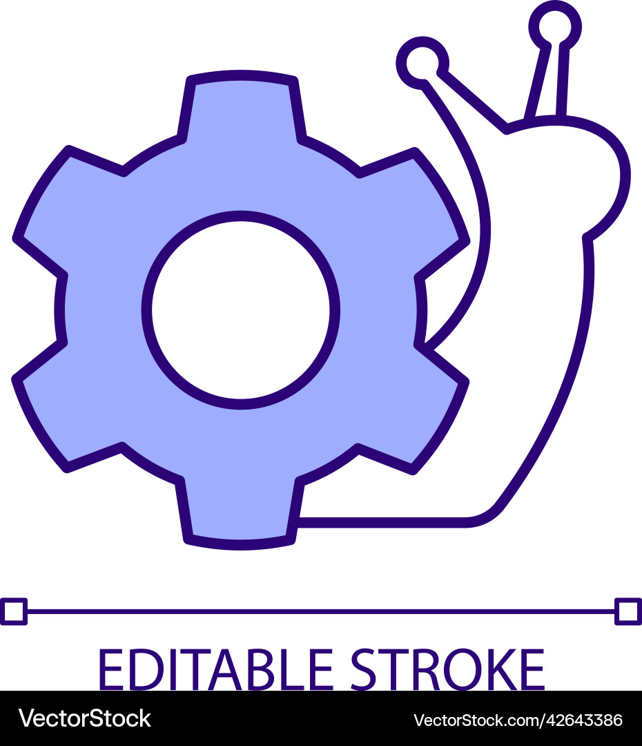 Slow process rgb color icon Royalty Free Vector Image