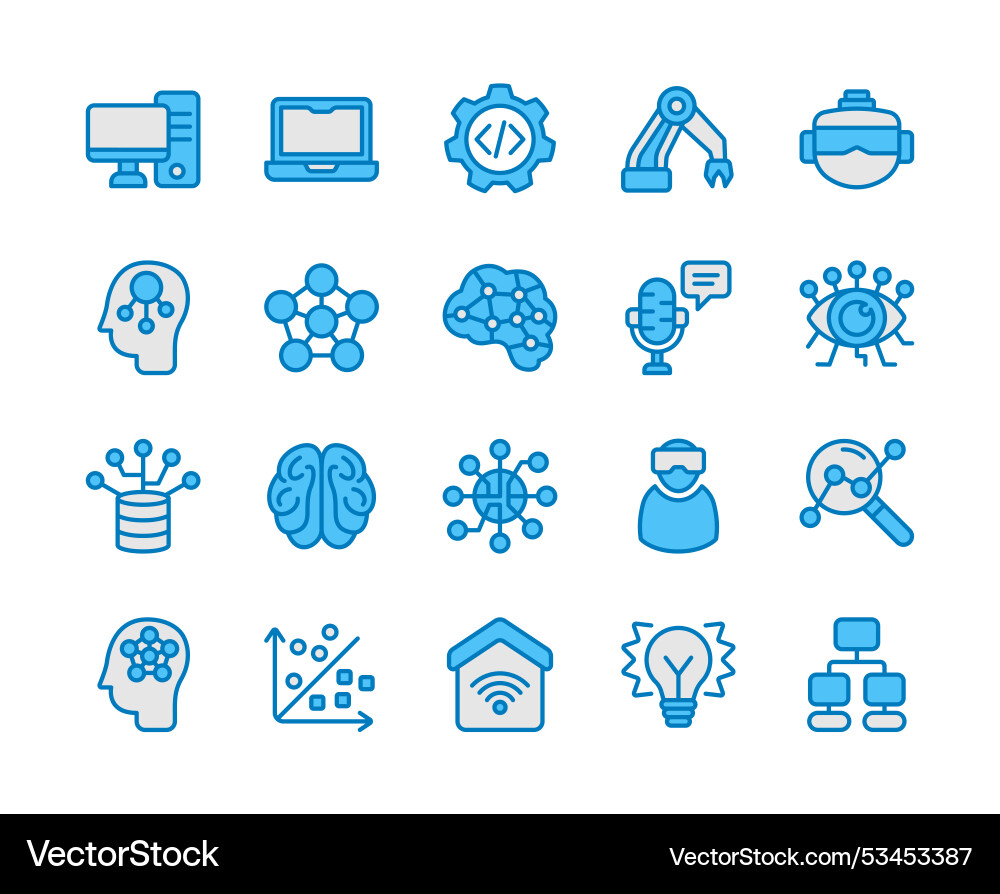 Artificial intelligence ai technology Royalty Free Vector