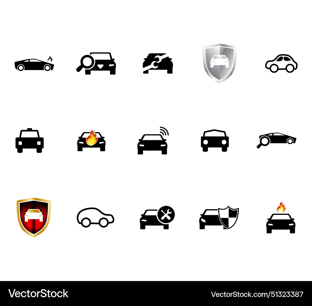 Icon car sign Royalty Free Vector Image - VectorStock