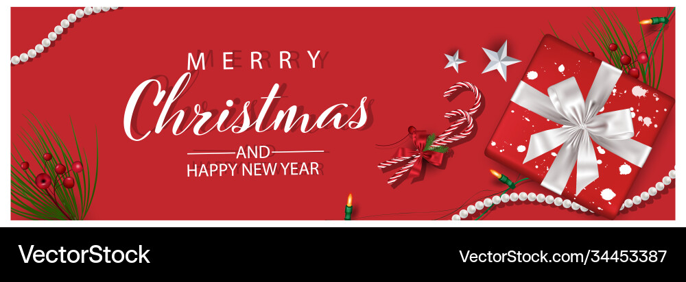 Modern holidays christmas background banner Vector Image