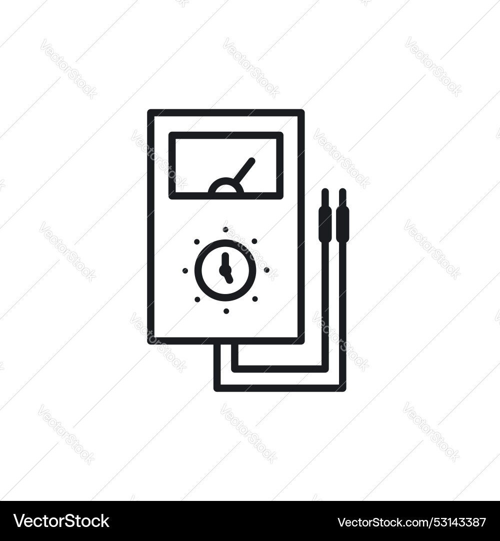 Multimeter icon symbol on white background Vector Image