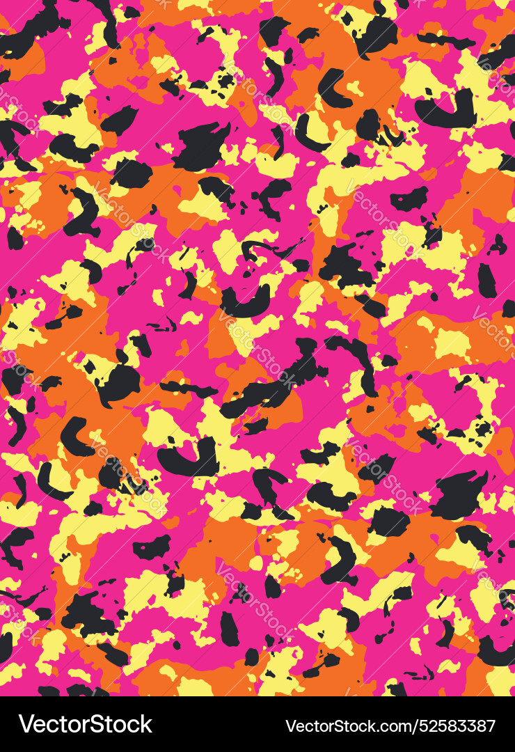 Neon camo seamless pattern Royalty Free Vector Image