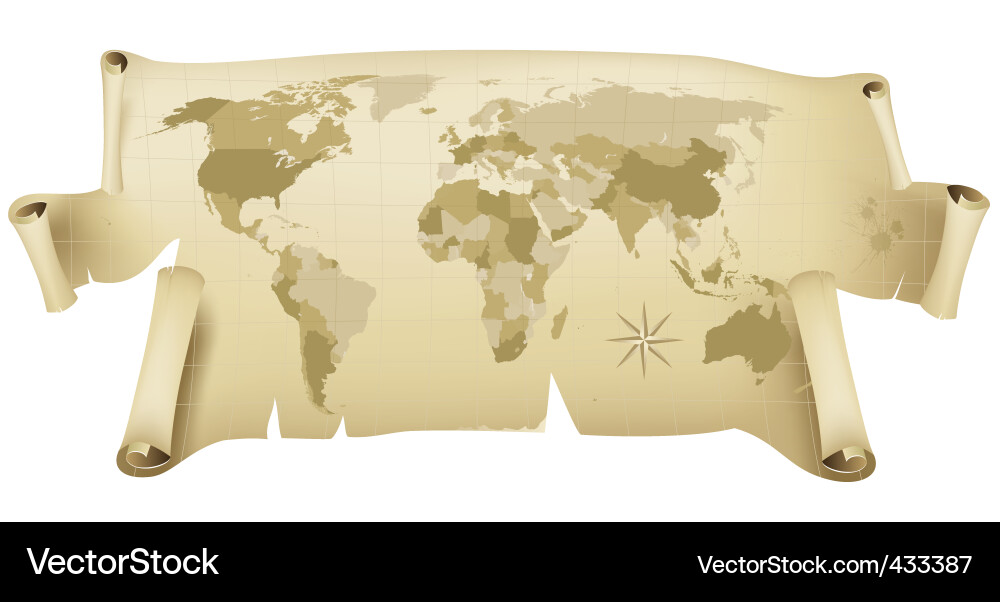 Old map Royalty Free Vector Image - VectorStock