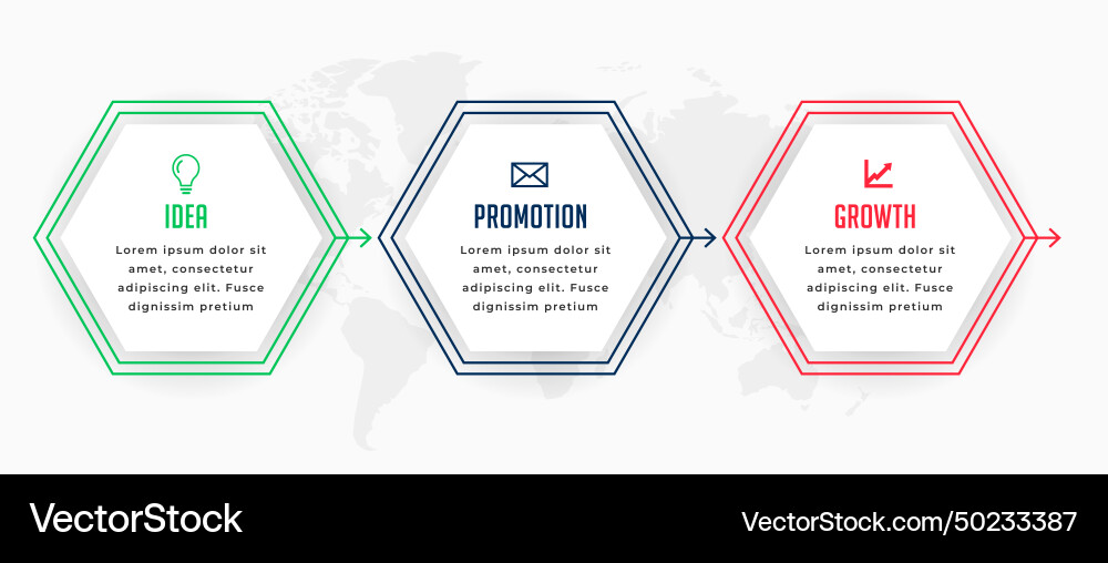 Three step infographic option chart template Vector Image