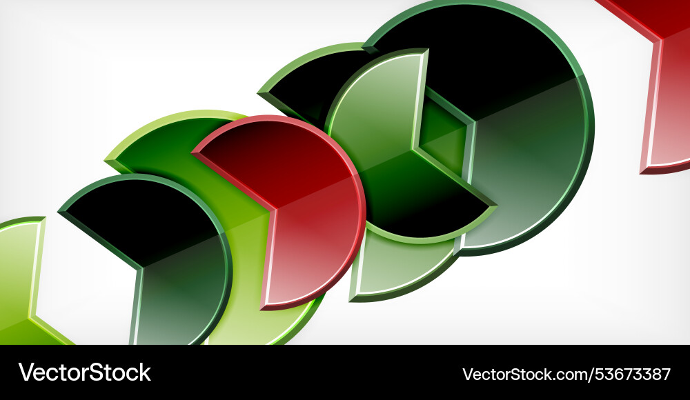 Trendy round shapes with triangular angle design Vector Image