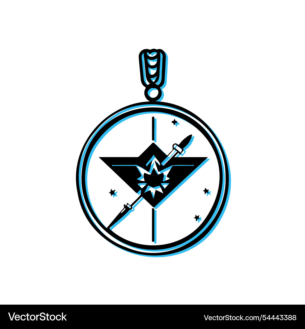 Compass with star and spear design concept Vector Image
