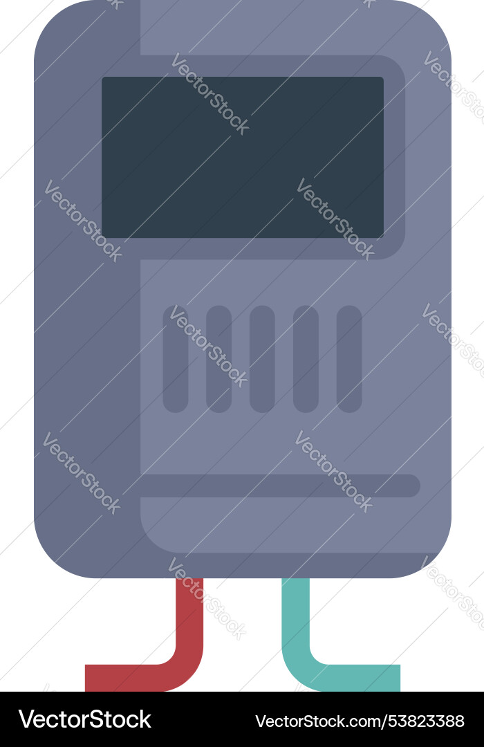 Electric meter measuring power consumption from Vector Image