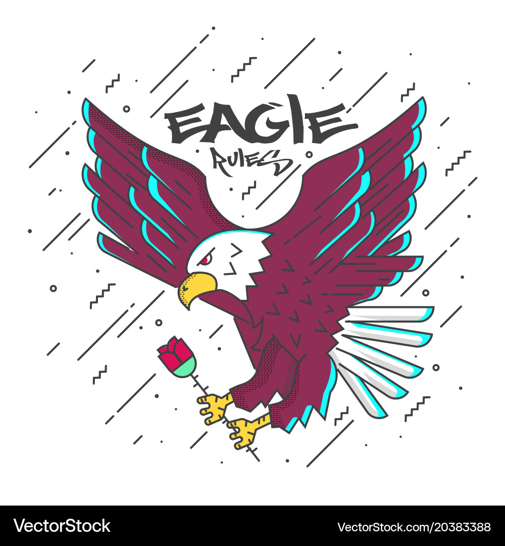 Flat designed eagle Royalty Free Vector Image - VectorStock