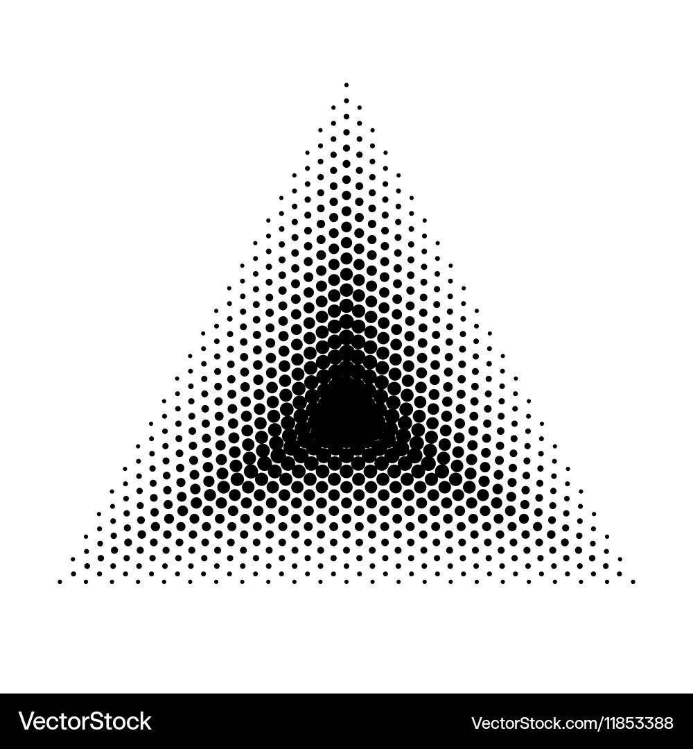 Geometric Triangle Halftone Royalty Free Vector Image