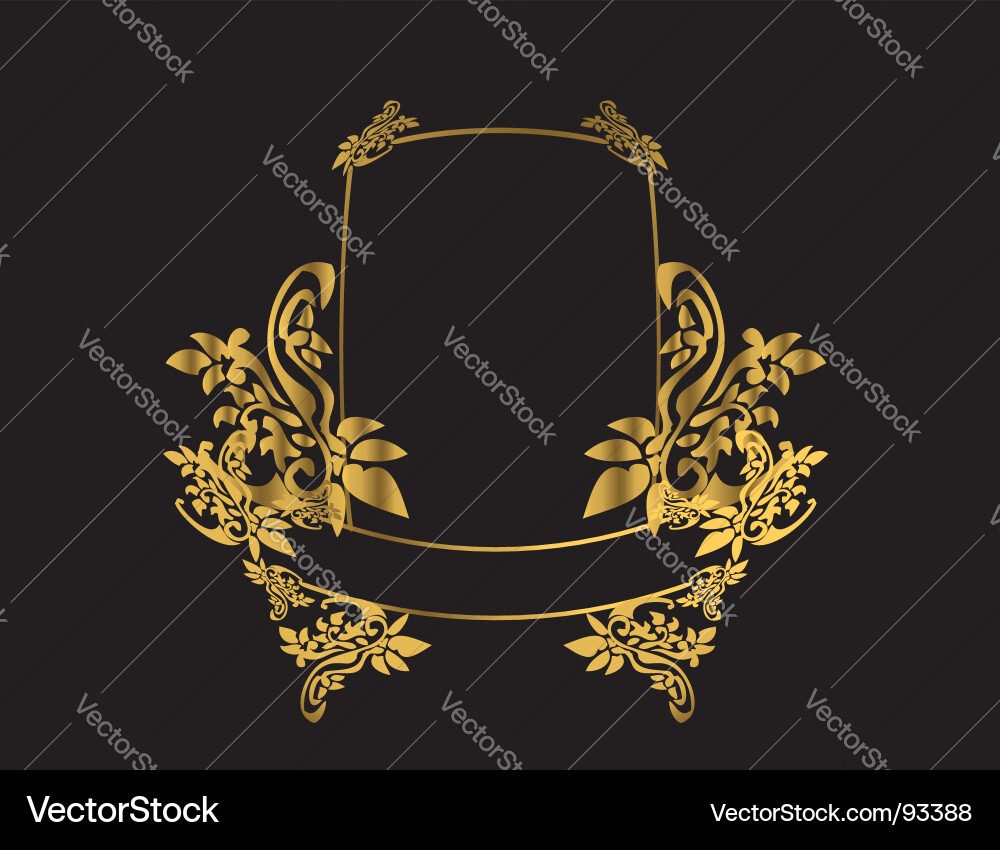 Gold frame Royalty Free Vector Image - VectorStock