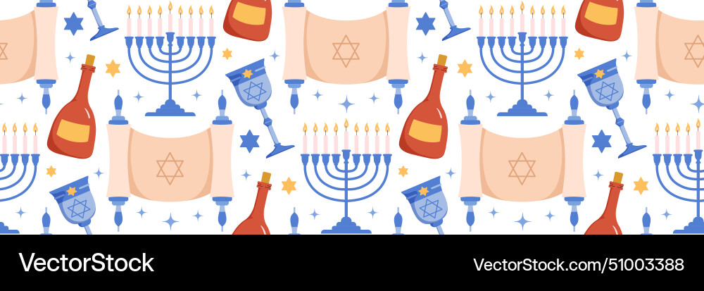Happy passover celebration seamless pattern Vector Image
