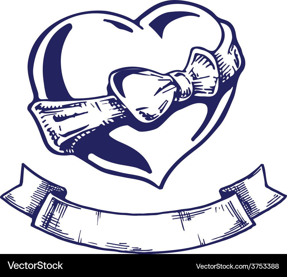 Heart tattoo Royalty Free Vector Image - VectorStock