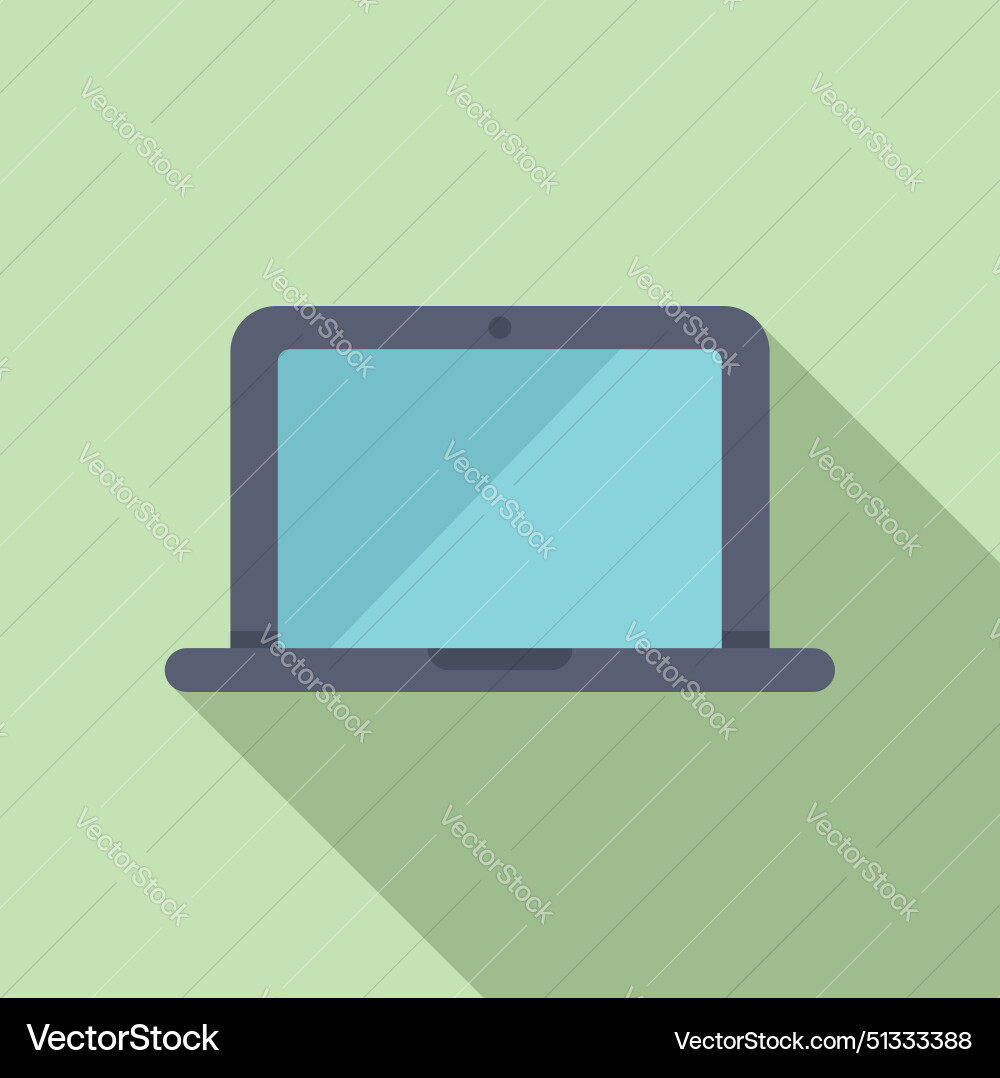 Minimalist laptop icon on pastel background Vector Image