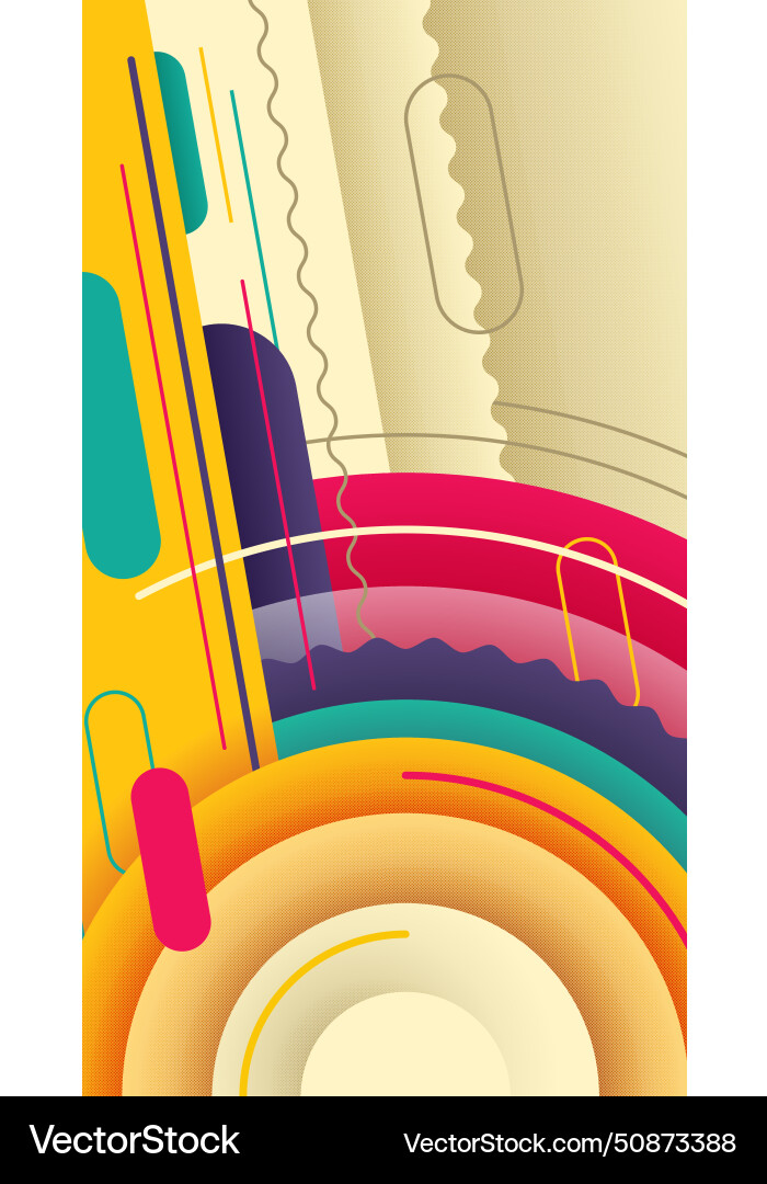 Poster template in risographic style Royalty Free Vector