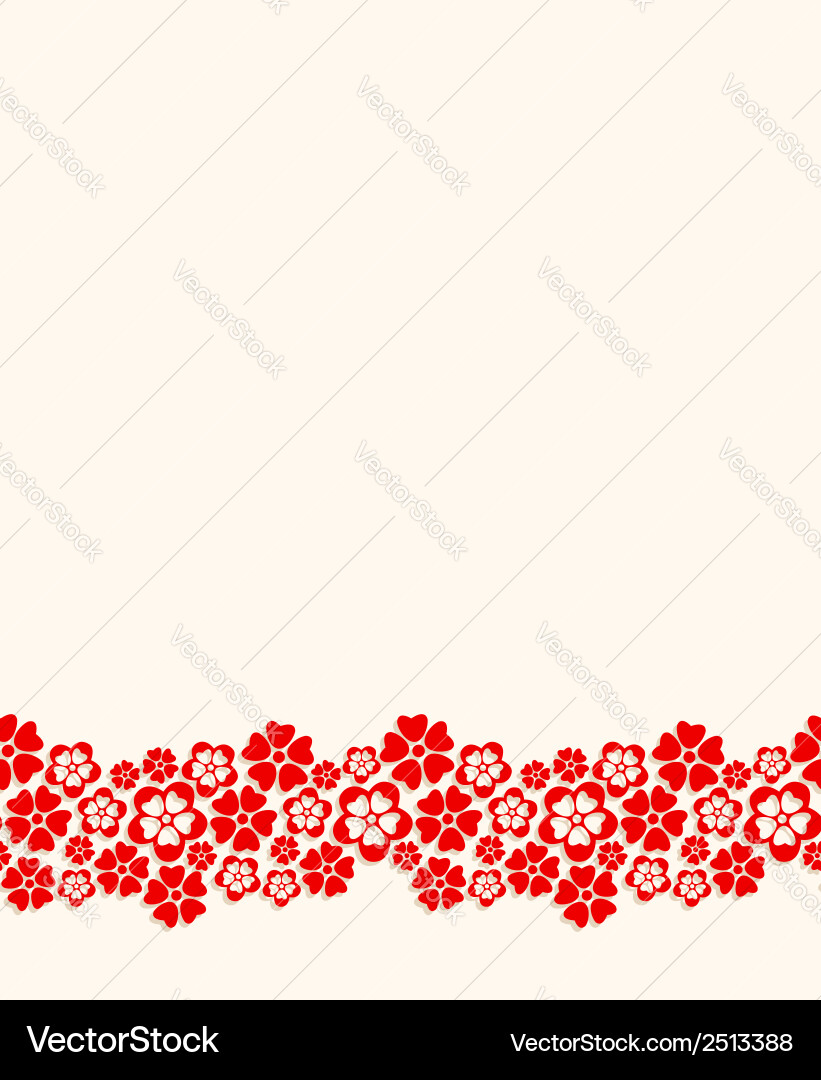 Red Paper Flower Border Royalty Free Vector Image