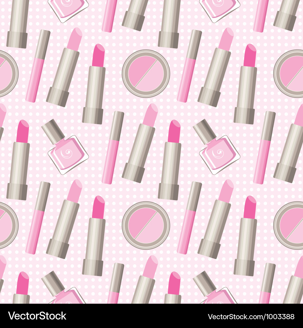 Seamless cosmetics pattern Royalty Free Vector Image