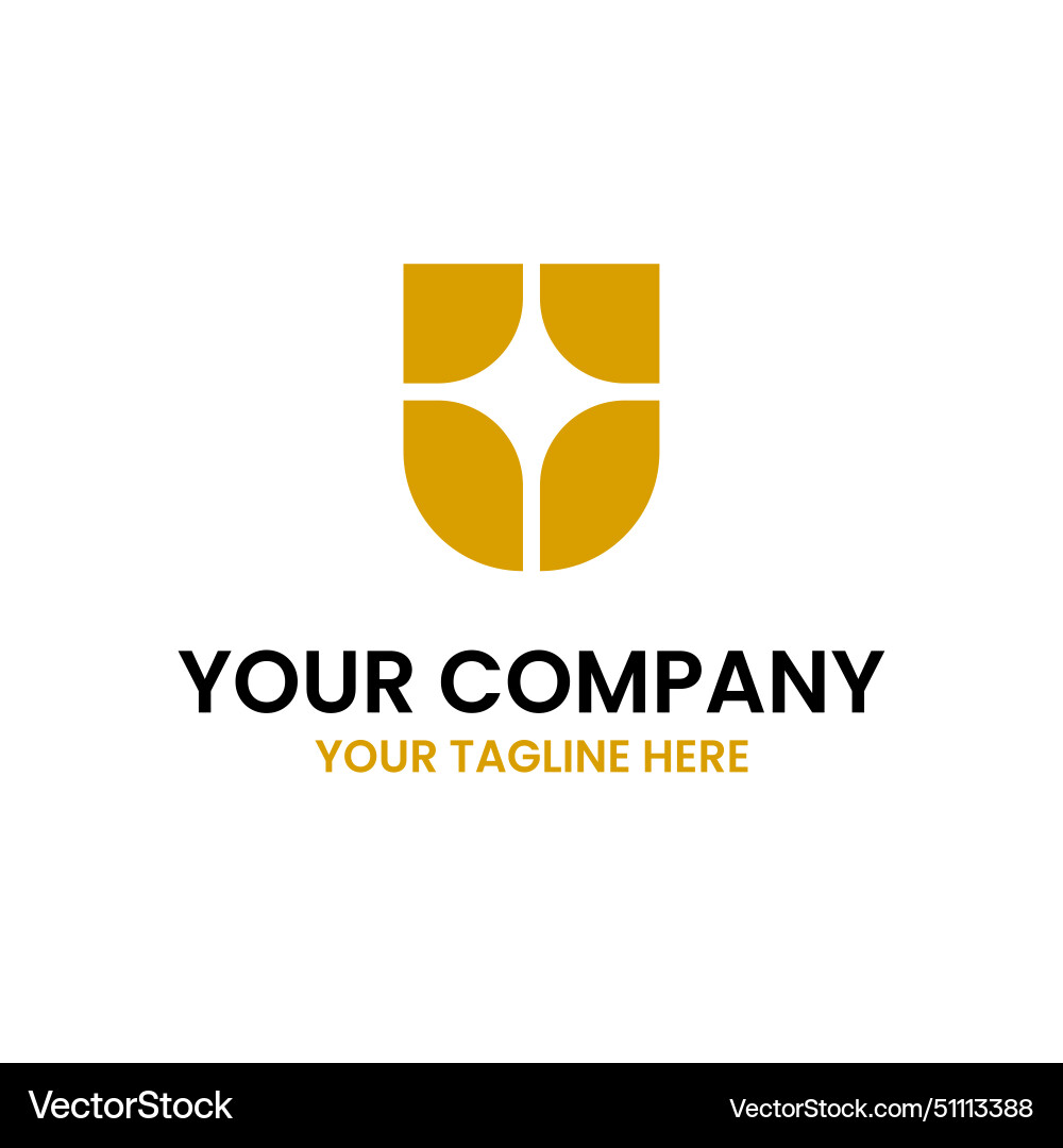 Shield protect defense safe logo Royalty Free Vector Image