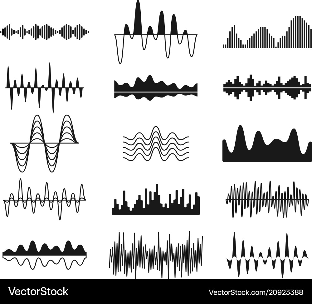Soundwave Frequency Waves Royalty Free Vector Image