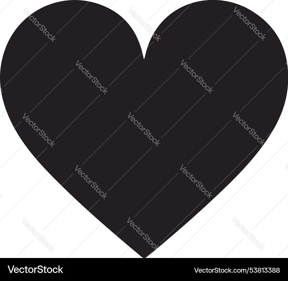 Stylish heart shape silhouette Royalty Free Vector Image