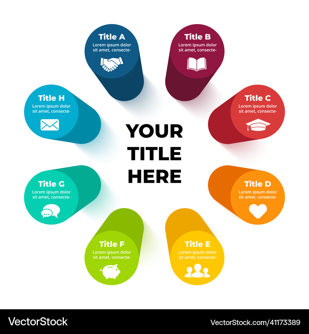 3d perspective infographic presentation Royalty Free Vector