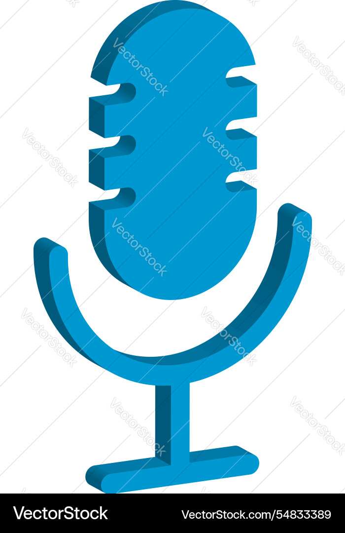 3d podcast element Royalty Free Vector Image - VectorStock
