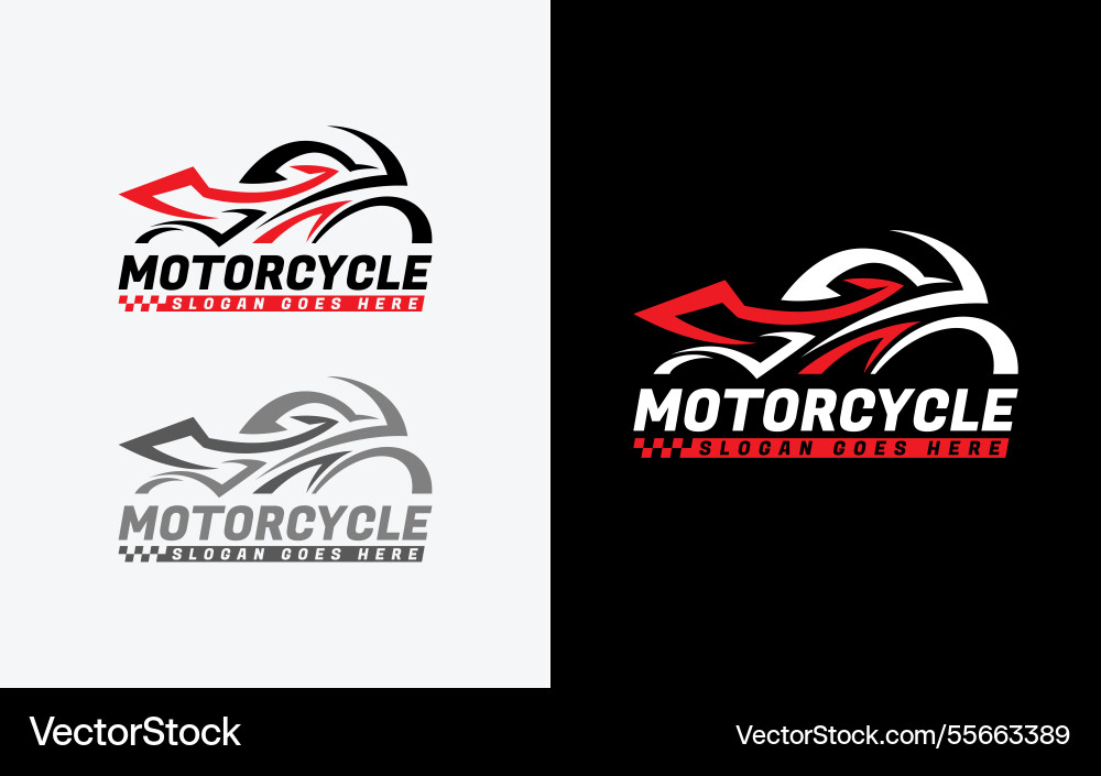 A sleek motorcycle symbol logo in stylish Vector Image