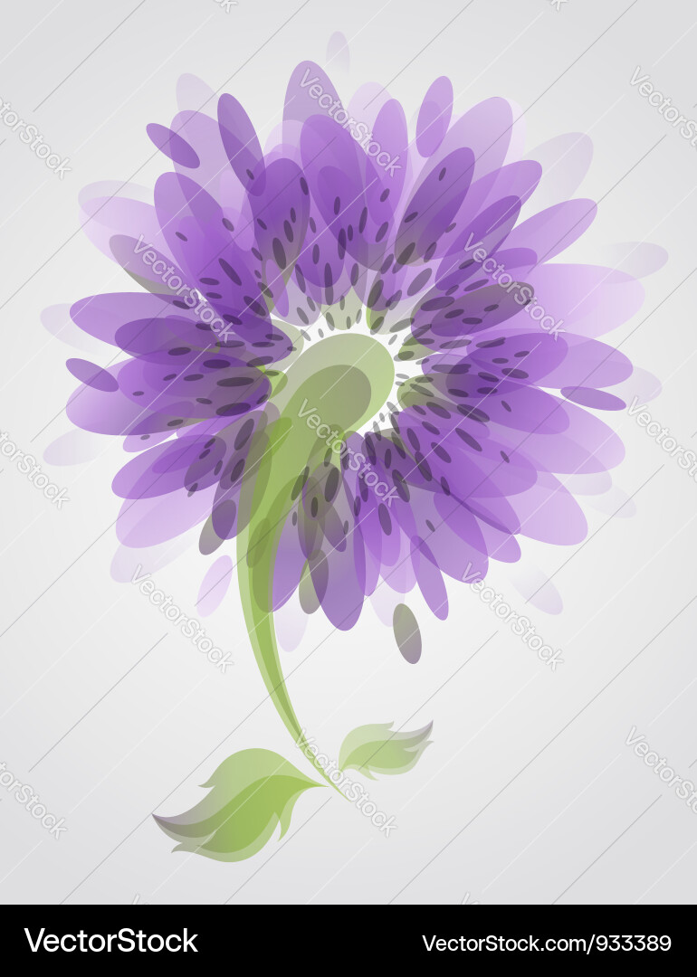 Abstract purple flower Royalty Free Vector Image