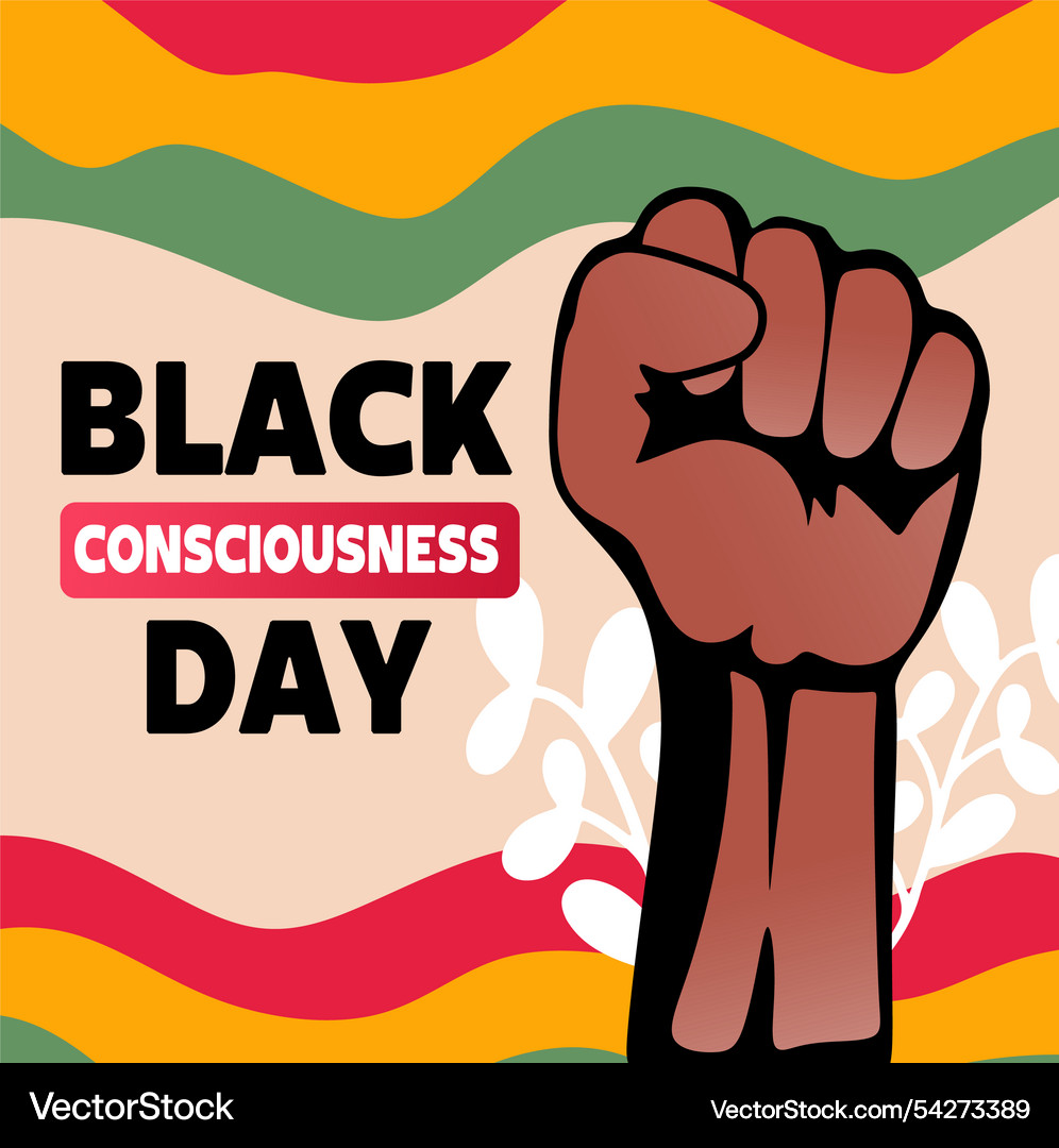 Black consciousness day for all people Royalty Free Vector