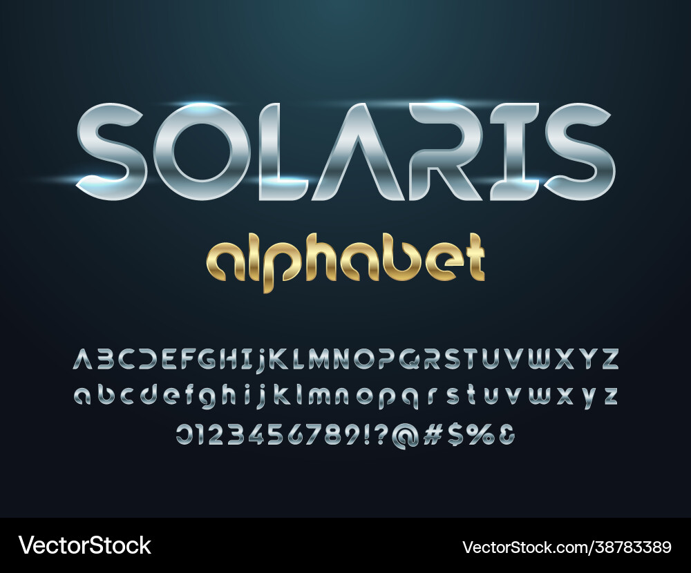 Futuristic font Royalty Free Vector Image - VectorStock