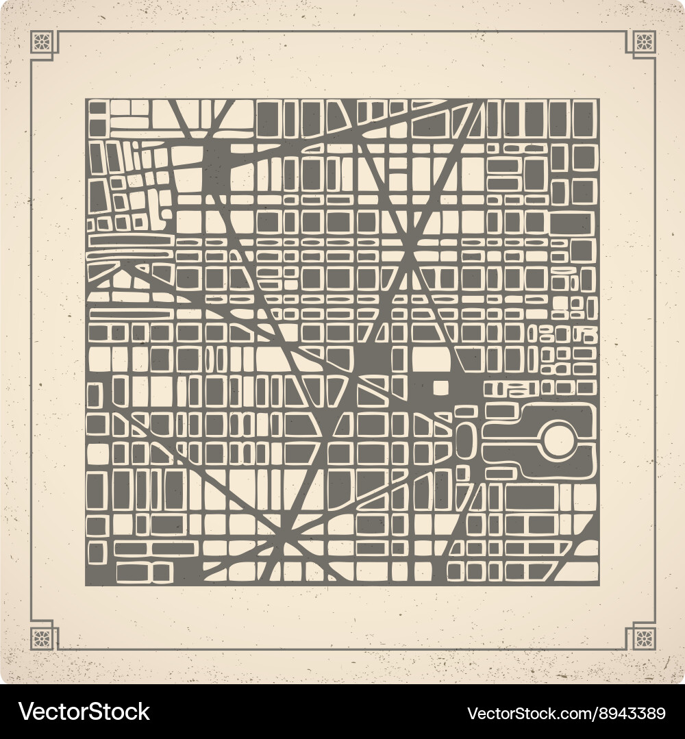 Map city plan Royalty Free Vector Image - VectorStock