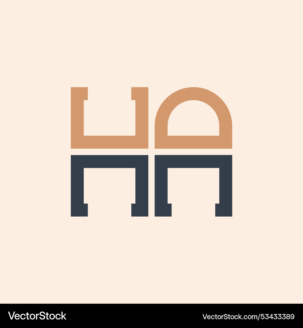 Modern ha letter logo design creative and Vector Image