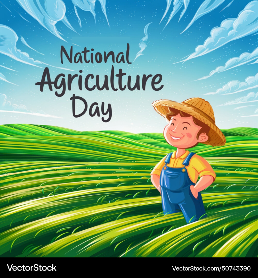 Agriculture farmer day design national Royalty Free Vector