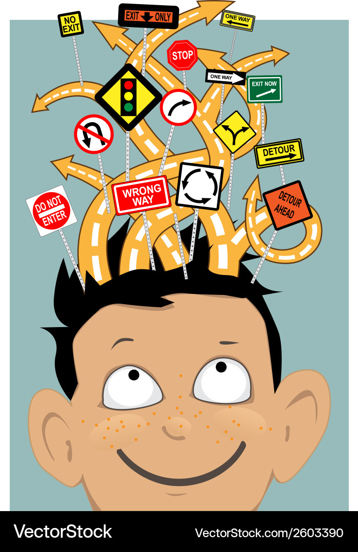 Attention Deficit Disorder Metaphor Royalty Free Vector