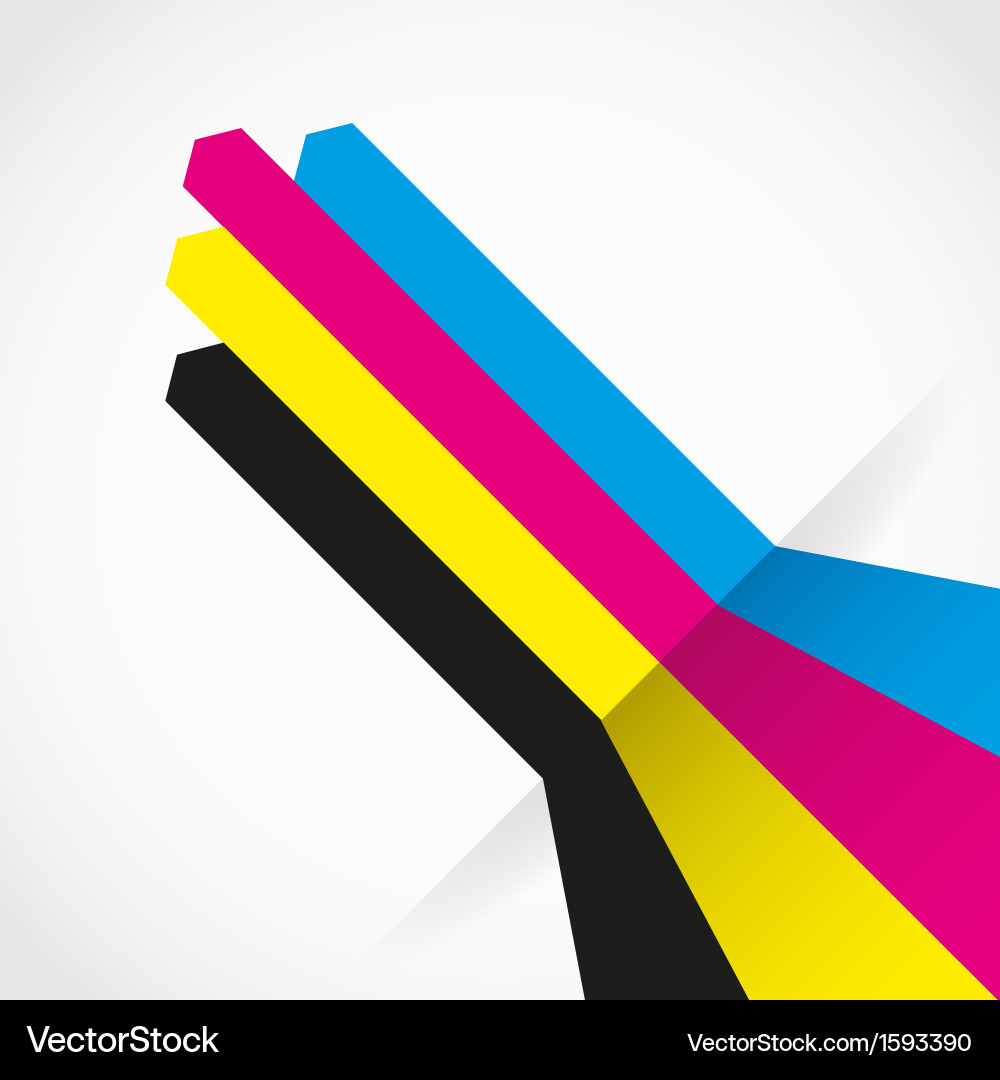 Cmyk arrow lines Royalty Free Vector Image - VectorStock