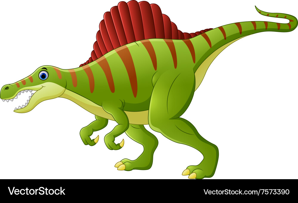 Dinosaur spinosaurus cartoon Royalty Free Vector Image