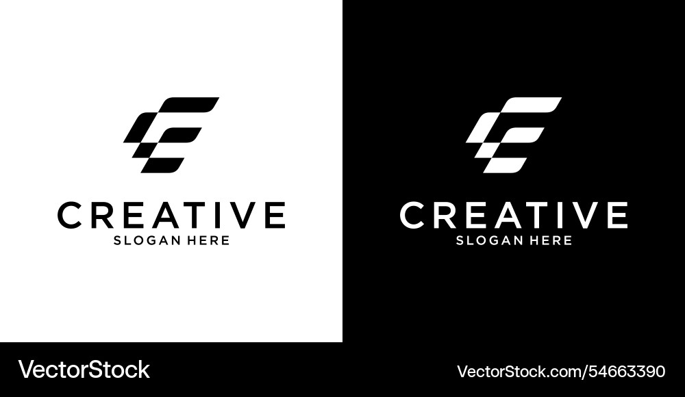 E or ee initial letter logo design concept Vector Image