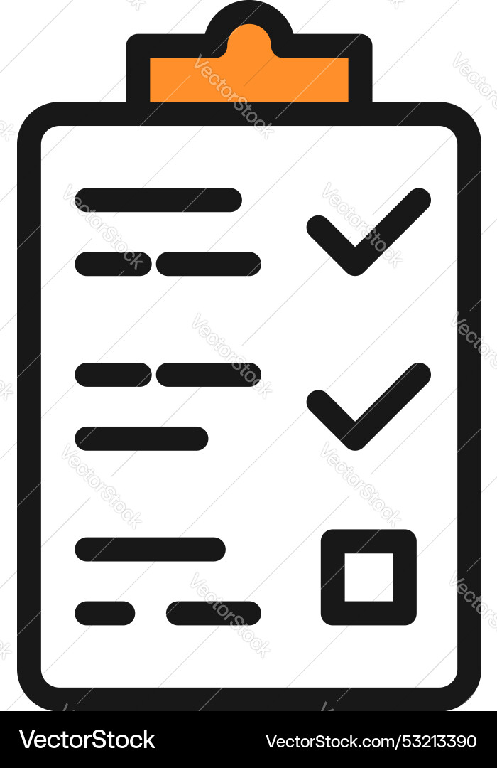 Flat icon check list school equipment back Vector Image