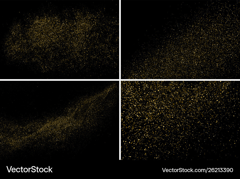 Gold Glitzer Textur Set Design Element Lizenzfreier Vektor