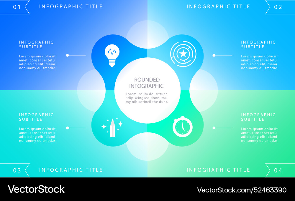 Gradient infographic concept Royalty Free Vector Image