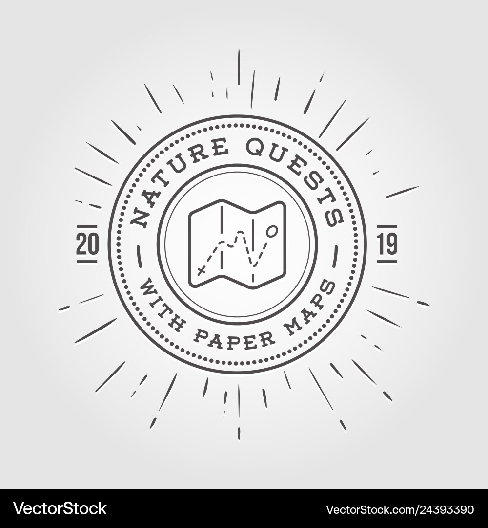 Hiking trail logo design with typography Vector Image