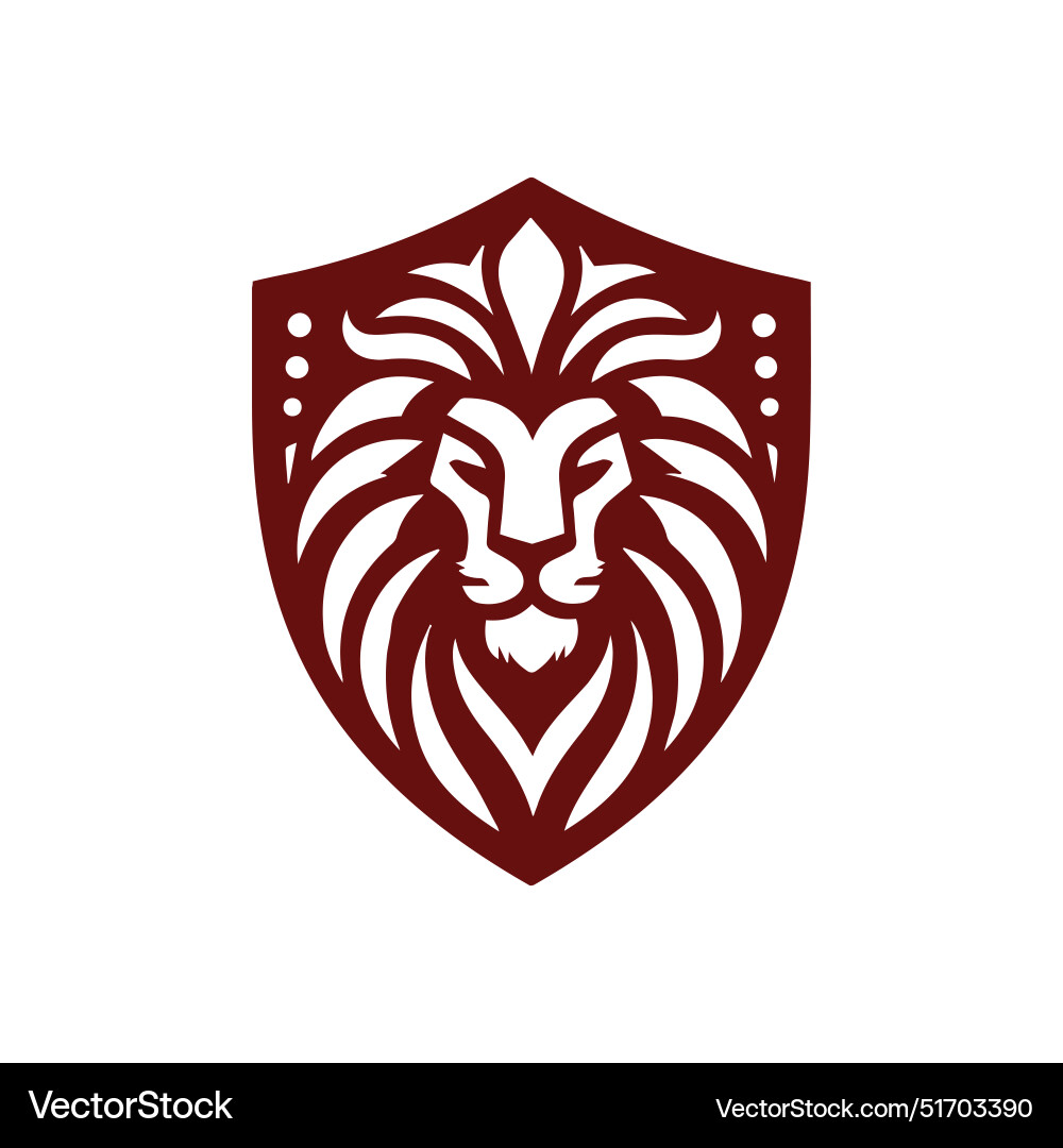 Lion shield logo Royalty Free Vector Image - VectorStock