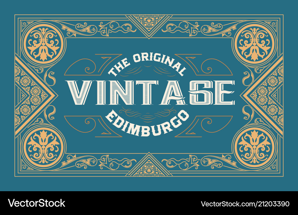Old label design western style Royalty Free Vector Image