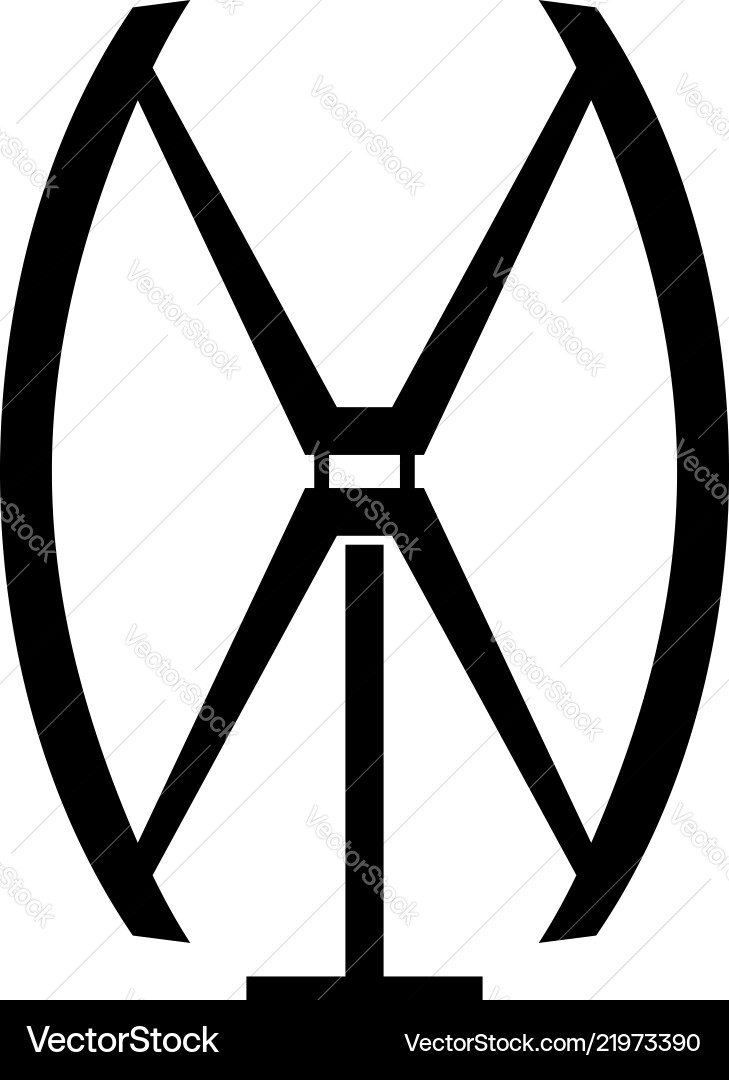 Vertical wind turbine Royalty Free Vector Image