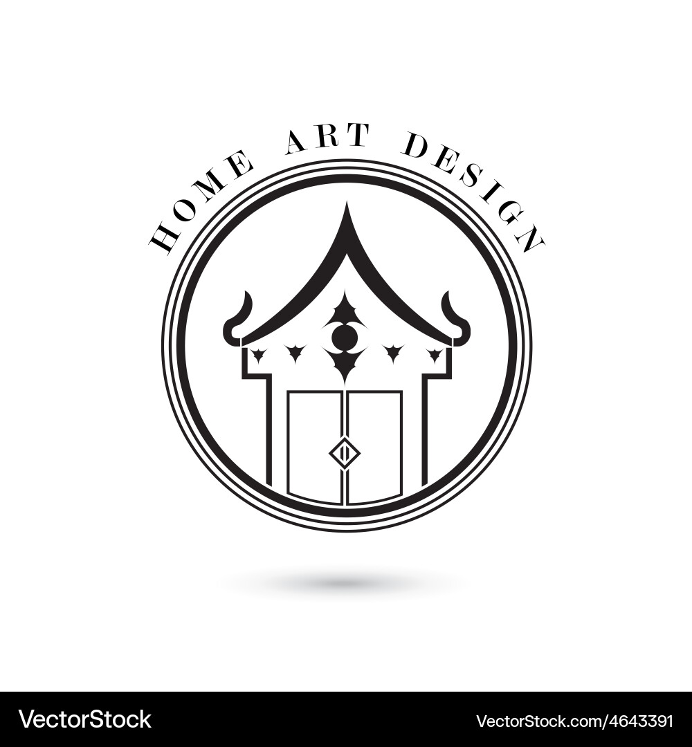 Creative home icon logo design Royalty Free Vector Image