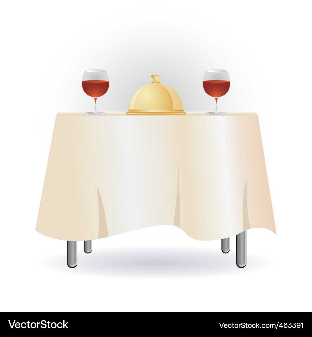 Dinner table Royalty Free Vector Image - VectorStock