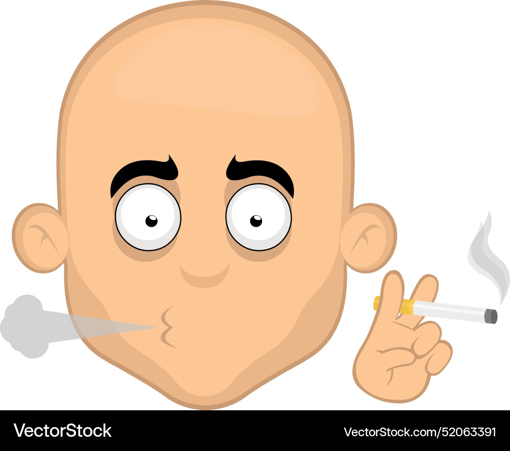 Head smoking man Royalty Free Vector Image - VectorStock