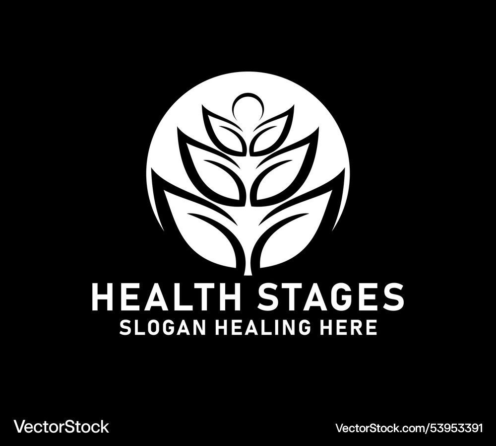 Leaf health stages logo design icon – Free Vector | VectorStock
