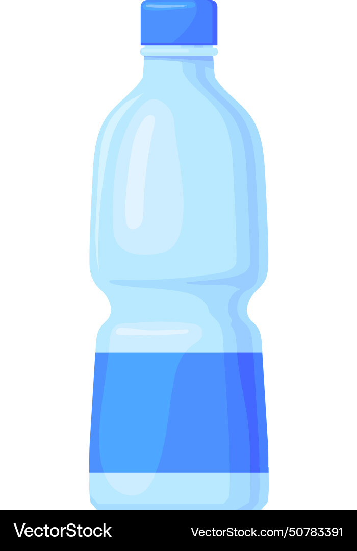 Plastic bottle cartoon icon clean water drink Vector Image
